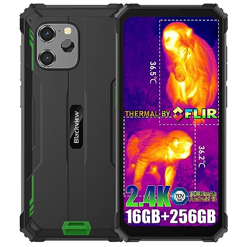Blackview BV8900 Rugged Smartphone 2023, Thermal Camera Android 13 Phone, 16GB 256GB 1TB TF, Helio P90, 6.5-inch 2.4K FHD+ Display, 10000mAh 33W Fast Charge, 64MP Anti-Shake Camera Rugged Phone, NFC