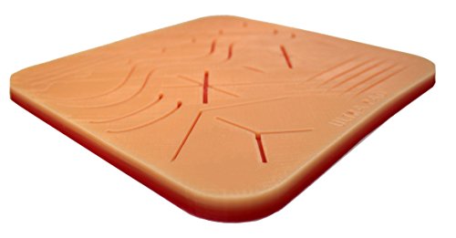 Extra Large UltraPad 3-Layer Suture Pad (8x8") w/ 28 Precut Wounds - Largest Suturing Practice Pad in The World - Handmade in Brooklyn, USA
