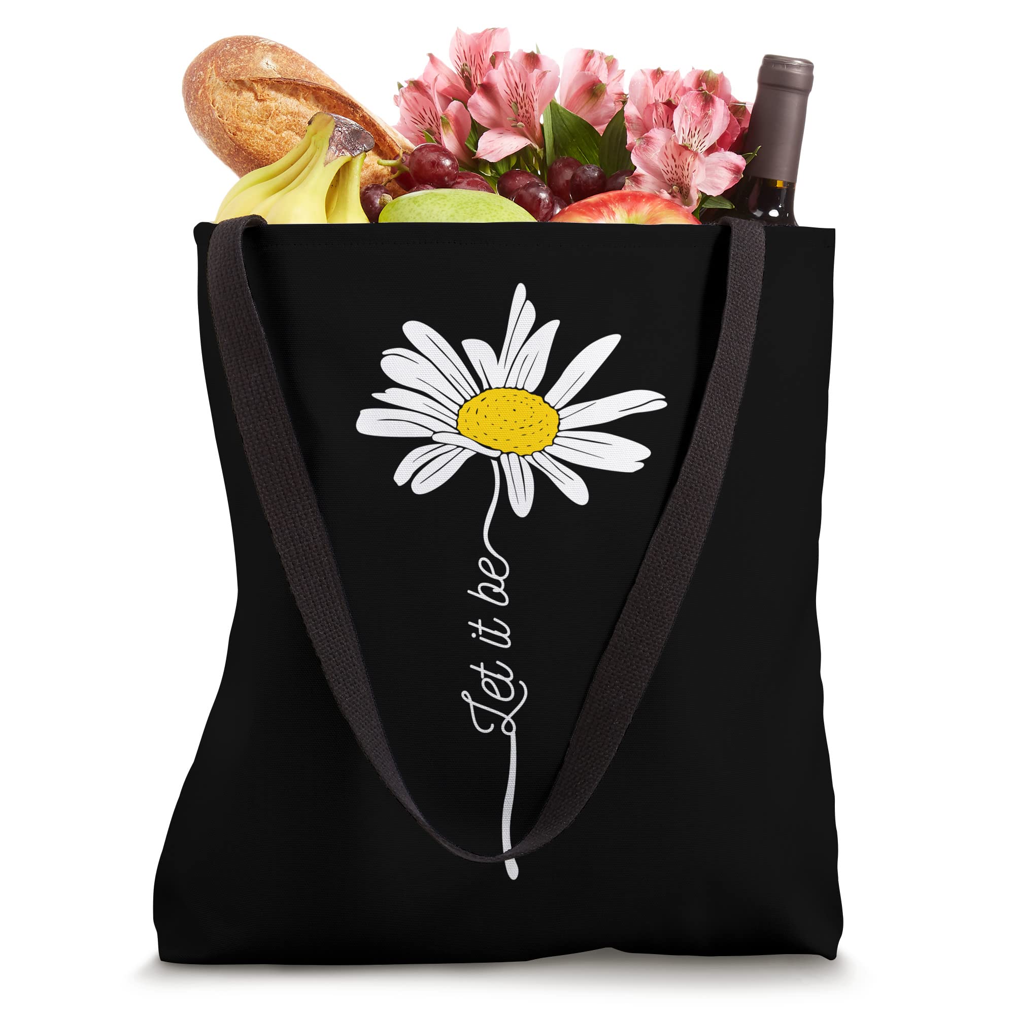Daisy - Let it be - Flower Tote Bag