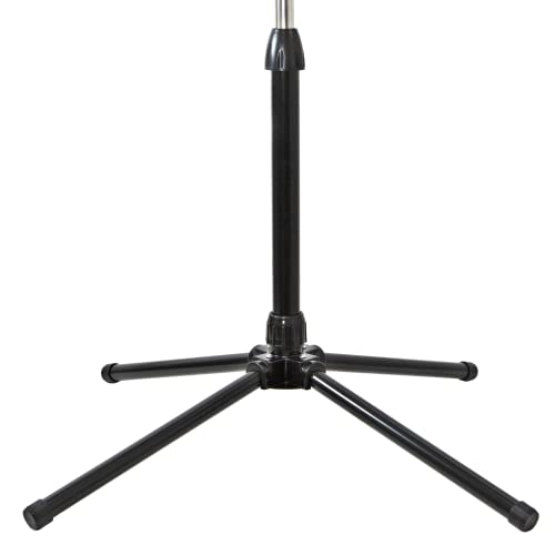 Comfort Zone 16" Oscillating Pedestal Fan with Folding Base, 3-Speed, Adjustable Height and Tilt, Top-Mounted Controls, Ideal for Home, Bedroom & Office, CZST162BTEBK