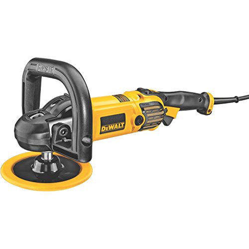 DEWALT DWP849X 7-Inch/9-Inch Variable Speed Polisher with Soft Start w/ DW4985CL Wool Buffing Pad and Backing Pad Kit, 7-Inch