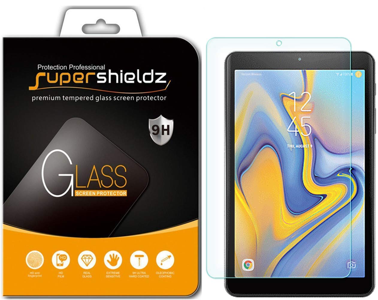 Supershieldz Designed for Samsung Galaxy Tab A 8.0 inch (2018) (SM-T387 Model) Tempered Glass Screen Protector, 0.33mm, Anti Scratch, Bubble Free