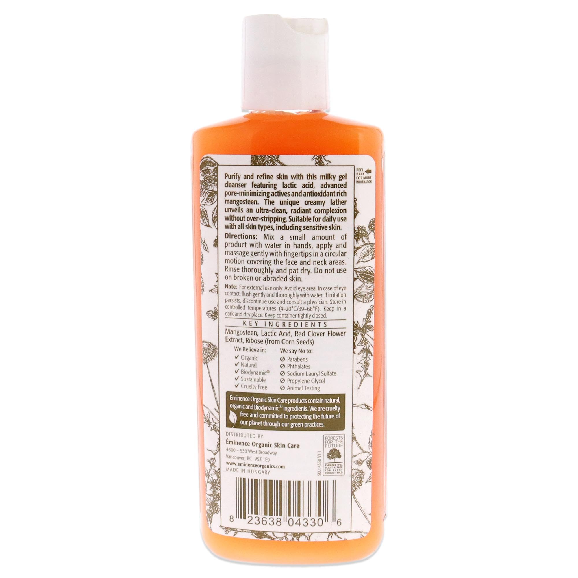 ÉMINENCE Eminence Organic Skincare Mangosteen Daily Resurfacing Cleanser, 4.2 Ounce