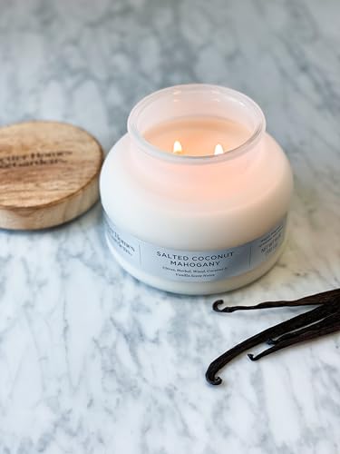Better Homes & Gardens. 18oz Scented Candle, Salted Coconut Mahogany 2-Pack, White, 35526
