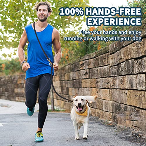 LWBMG Multifunctional Dog Leash 8ft,Strong and Soft Leather Dog Leash Adjustable, Hands Free,Crossbody, Double Dog Leash, for Service Dogs, Large Dogs, Medium Dogs and Small Dogs