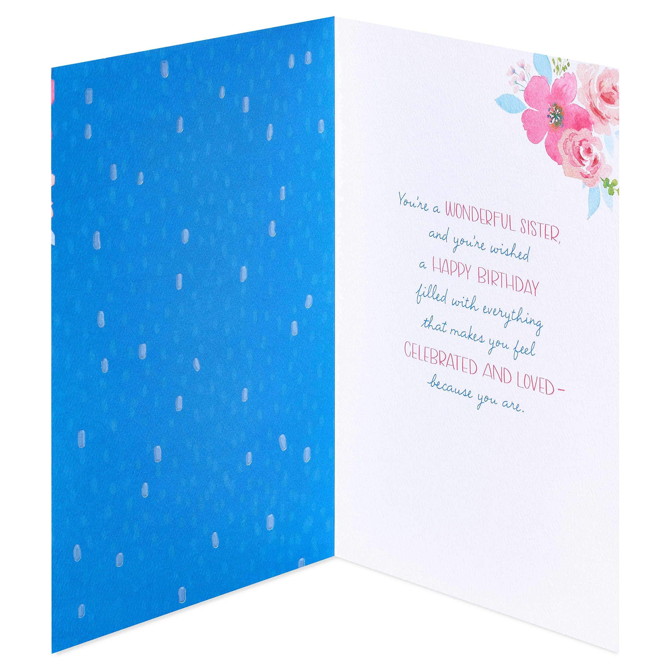 American Greetings Birthday Card for Sister (Celebrated and Loved)