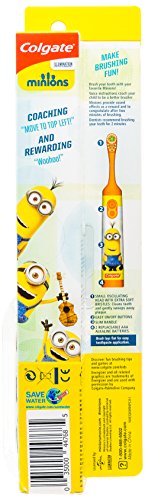 Colgate Battery Powered Kids Interactive Talking Toothbrush, Minions (Colors Vary)