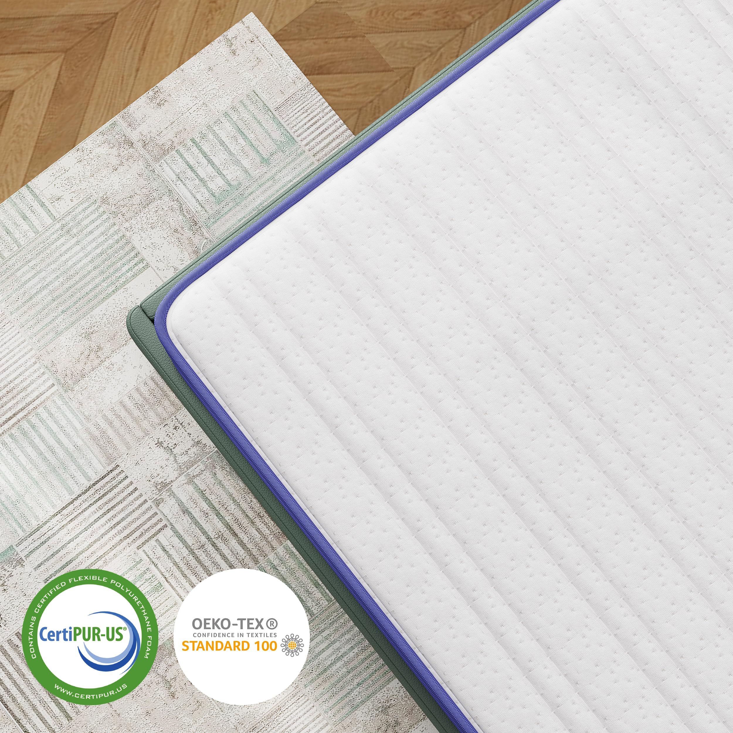 Full Size Mattress, Rest Only 10 Inch Double Mattress in a Box, Memory Foam & Individually Wrapped Coils Pocket Spring for Motion Isolation and Pressure Relief, Medium Firm