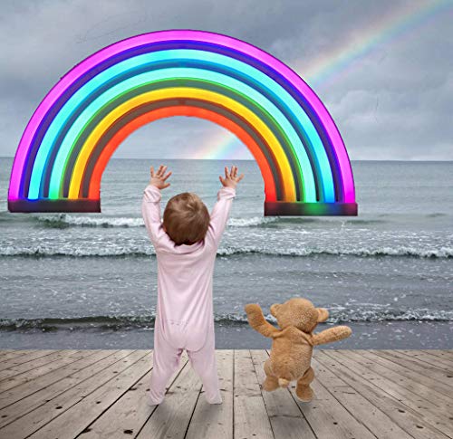 Nordstylee Neon Rainbow Light Signs,Led Rainbow Night Lights Decor Lights for Kid's Gift, Wall, Birthday Party, Christmas, Wedding Decoration