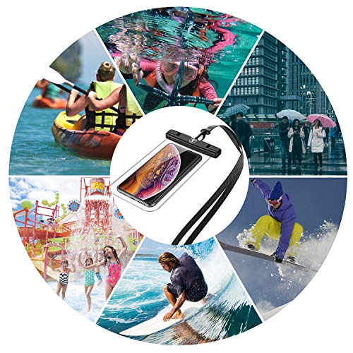 Takfox Waterproof Phone Pouch for Samsung Galaxy S23 Ultra S22 Plus S21 S20 FE Note 20 A02S A12 A03S A13 A14 A11 A21 A51 A71 A32 A23 A42 A52 A53 iPhone 14 Pro Max Cell Phone Dry Bag Case[2-Pack]-Clear