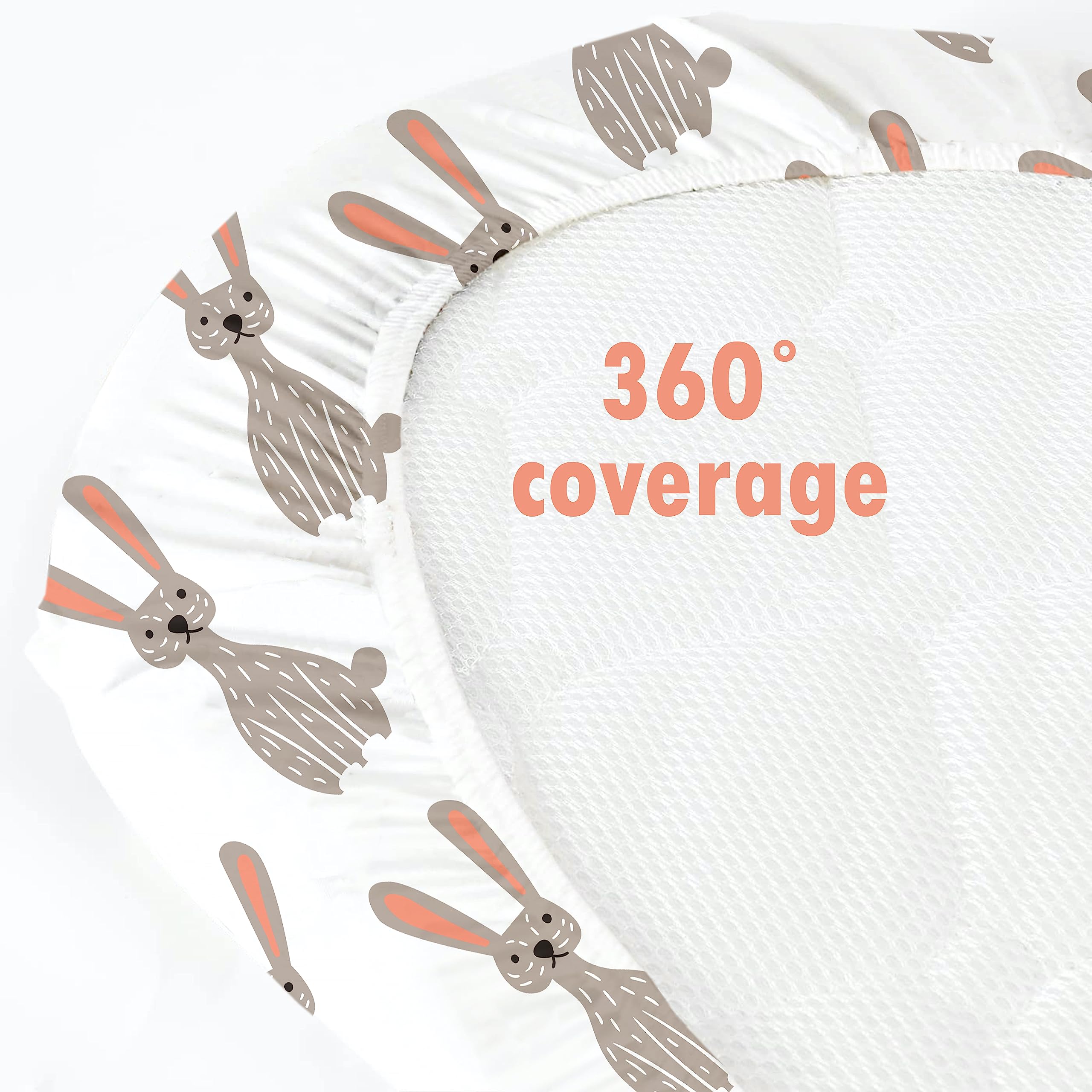 WOOLY HEROES MagicFit Bassinet Sheets: Adaptable 2-Pack for Baby Girls & Boys - Ultra-Soft, Versatile Fit for Halo, Hourglass, Rectangle & Oval Mattresses - Charming Woodland Design