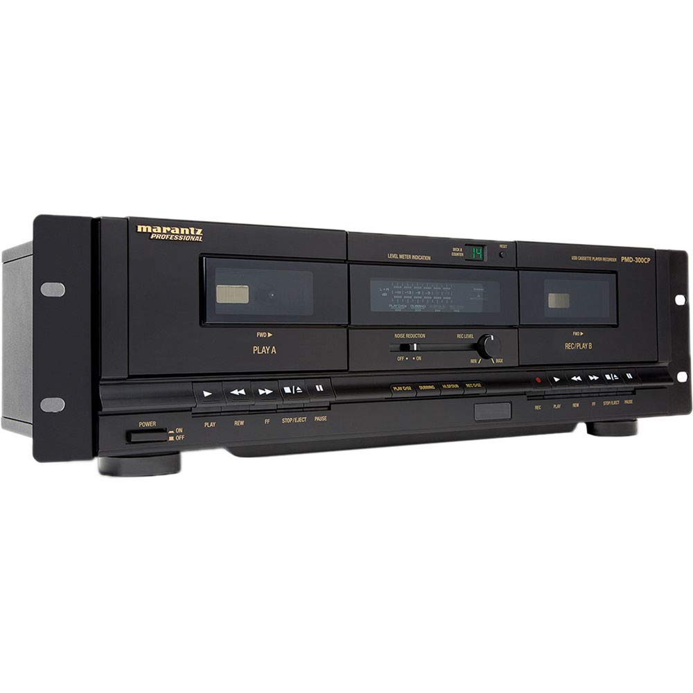 Marantz Professional PMD-300CP Dual USB Cassette Deck with Stereo Audio Cable (3 ft) Bundle