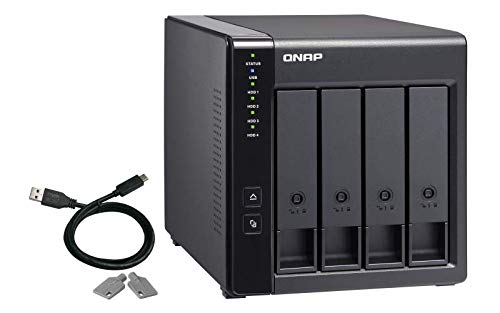 QNAP 4 Bay DAS (USB Type-C) with 12TB Storage Capacity, Preconfigured RAID 5 Seagate IronWolf HDD Bundle (TR-004-44R-US)