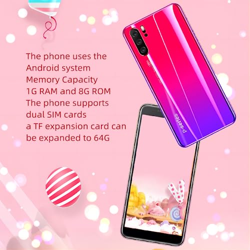 aderroo Unlocked Cell Phone,Y99 Android Smartphone, 5.72-inch IPS Full-Screen,Dual SIM Card,1GB RAM 8GB ROM,Only Supports Dual SIM Card Frequency Band of 3GWCDMA :850/2100MHZ(red)