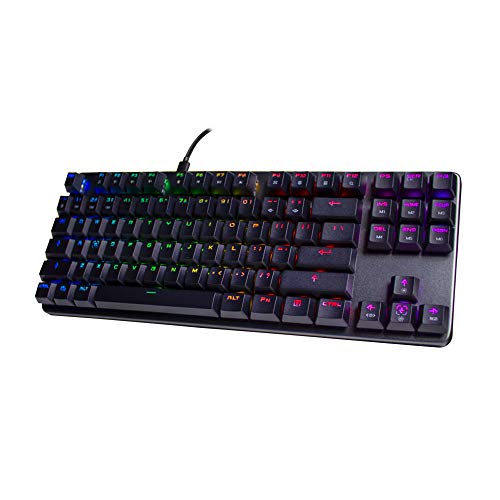 Tecware Phantom L, Low Profile Mechanical Keyboard, RGB LED, Outemu Blue Switch…