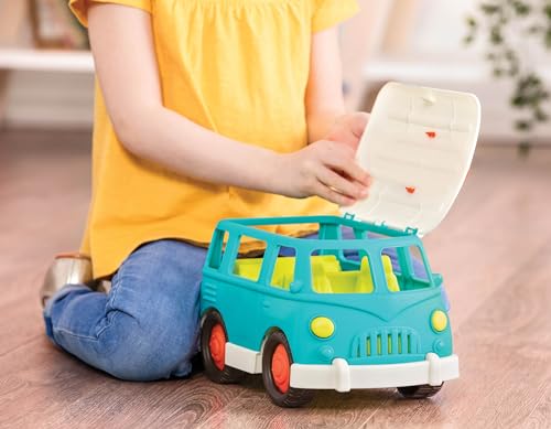 Battat- Wonder Wheels - Blue Toy Camper Van β Toy Rv For Kids, Toddlers β Realistic Details- Recyclable Materials- Camper Van- 1 Year +