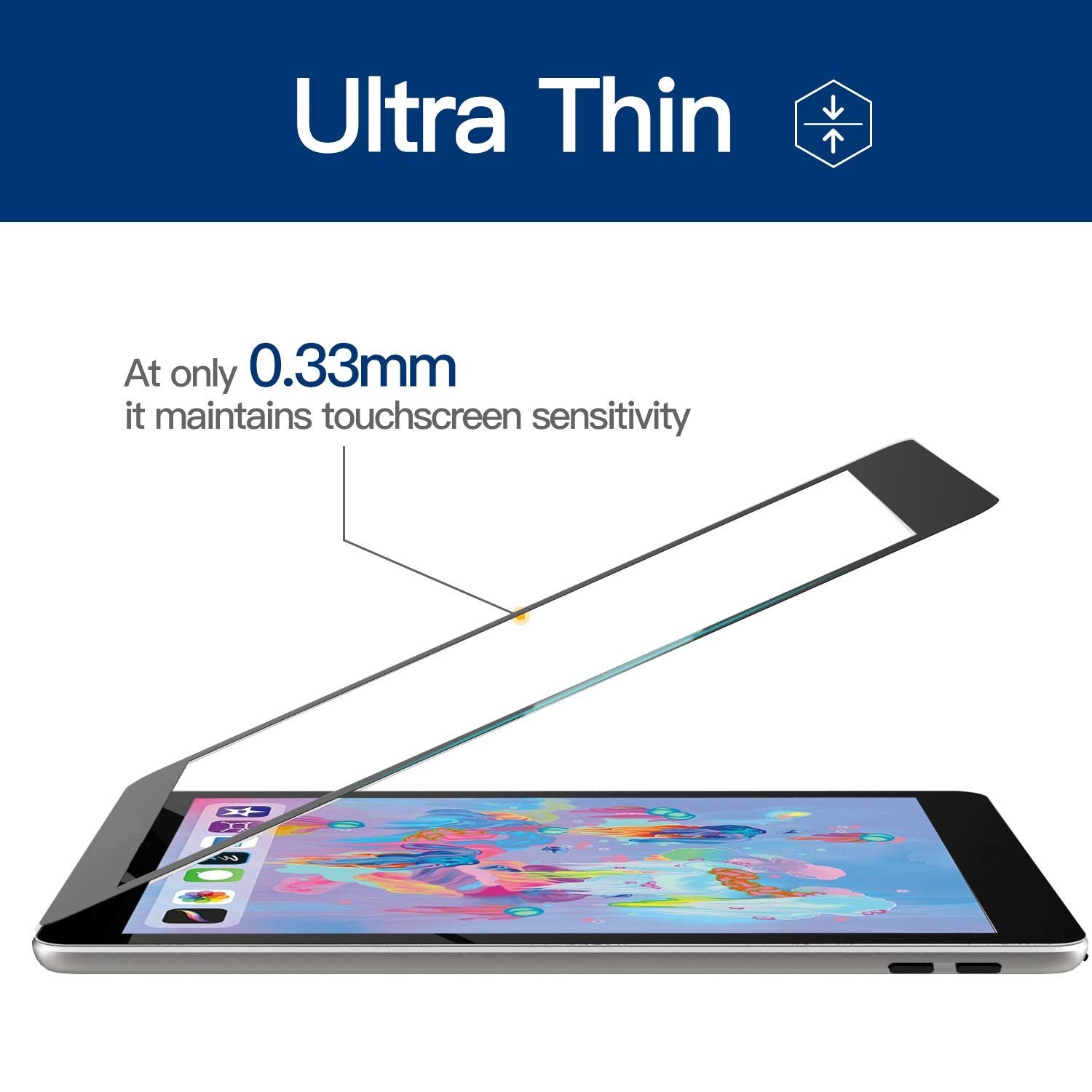 onn. 10.1 Tablet Screen Protector ( Model: 100011886 ) , Tempered Glass Film [ AntiFingerprints ] [ Touch Sensitive ] [ Case Friendly ] 9H Hardness Protective Film Screen Protector for onn. 10.1