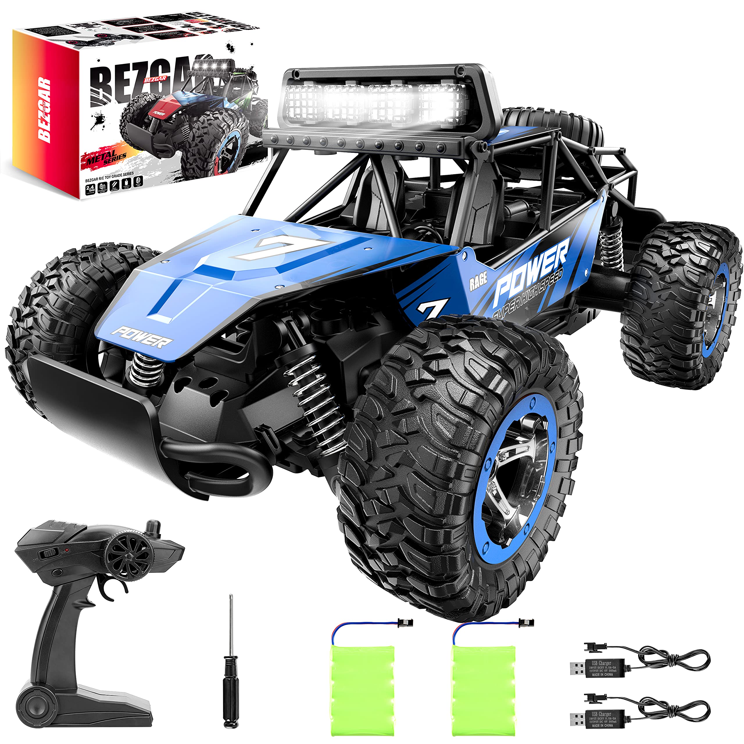 BEZGAR Spare Parts Accessories 6V, 800mAh Nickel-Cadmium Battery (1) + USB Charger (1) 17/18 (TB141/TB142) Toy Grade 1:14 Scale Remote Control Car