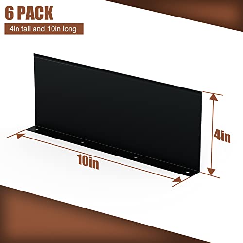 BJADE'S Gutter Valley Splash Guard,4 Pcs Aluminum Roof Valley Splash Shield Gutter Guard.for Straight,Flat Roofs,Corner,10 inch Each,Black