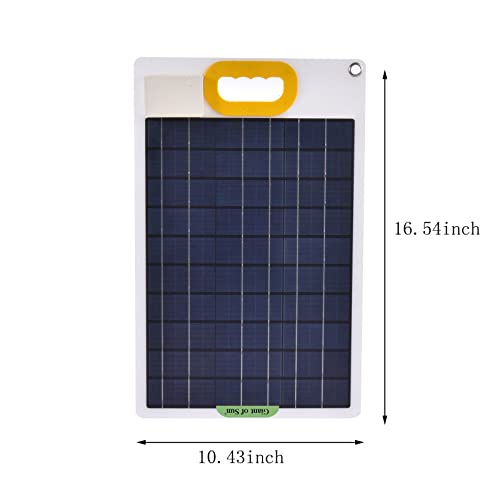 Amikadom #X87H3H Handle Monocrystalline Solar Panel Fast Charging 30W Dual USB Type-C Dc Portable Power Generation Outdoor Travel 12V