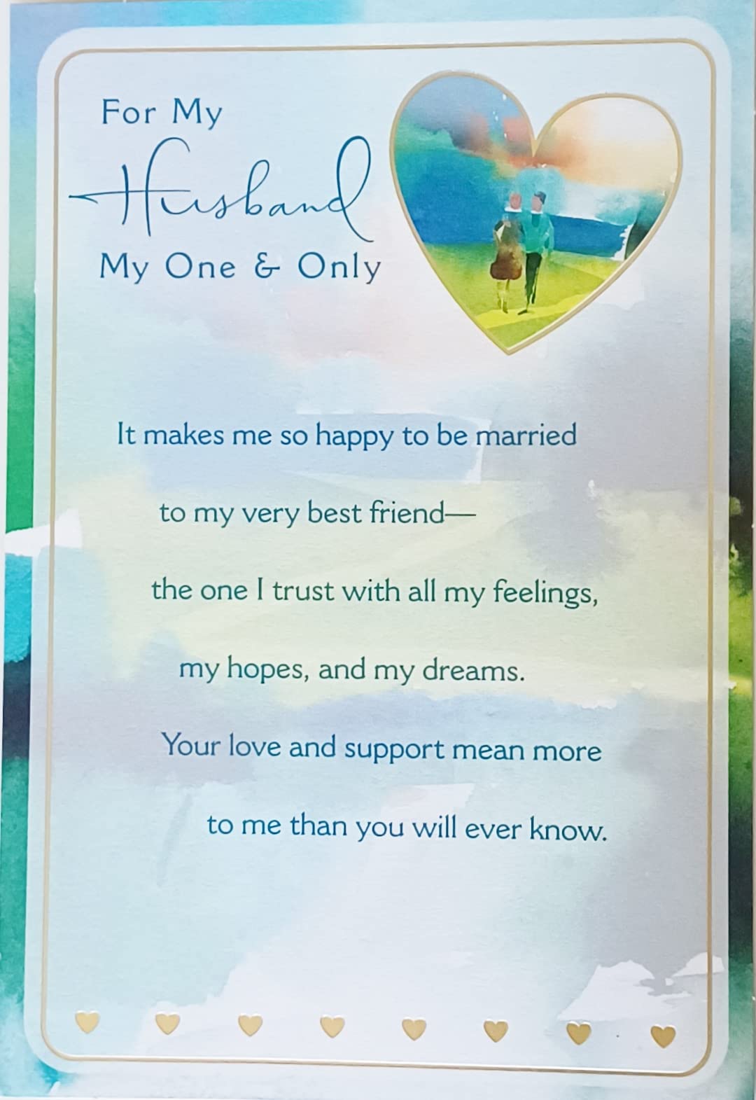 Greeting Card For My Husband My One and Only Religious Christian Happy Birthday The One I Trust With All My Feelings Hopes Dreams