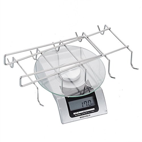 fannybuy 10 Hooks Mug Holder Under Shelf Coffee Mug Cups Wine Glasses Storage Drying Rack Cabinet Hanging Organizer Stainless Steel