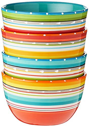 Certified International Mariachi Ice Cream Bowls (Set of 4), 5.25", Multicolor