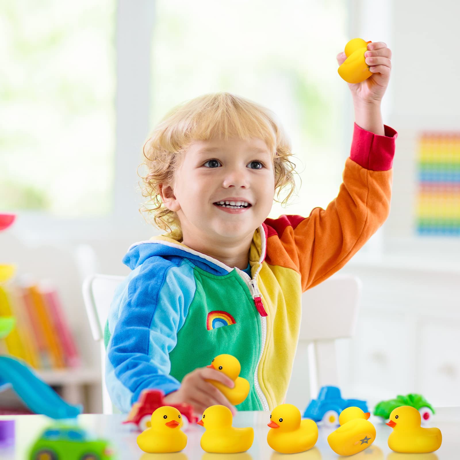 40 Rubber Ducks with Numbers Duck Game Outdoor Memory Game Carnival Duck Party Game Baby Shower Educational Learning Toys for Preschoolers Develops Number Recognition