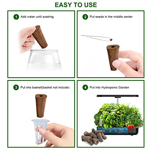 Ambgrow Grow Sponges Seed Starter Pods, Indoor Plants Hydroponics Supplies Compatible with QYO, LYKO,Idoo Hydroponics Growing System(Square)-50 Pack