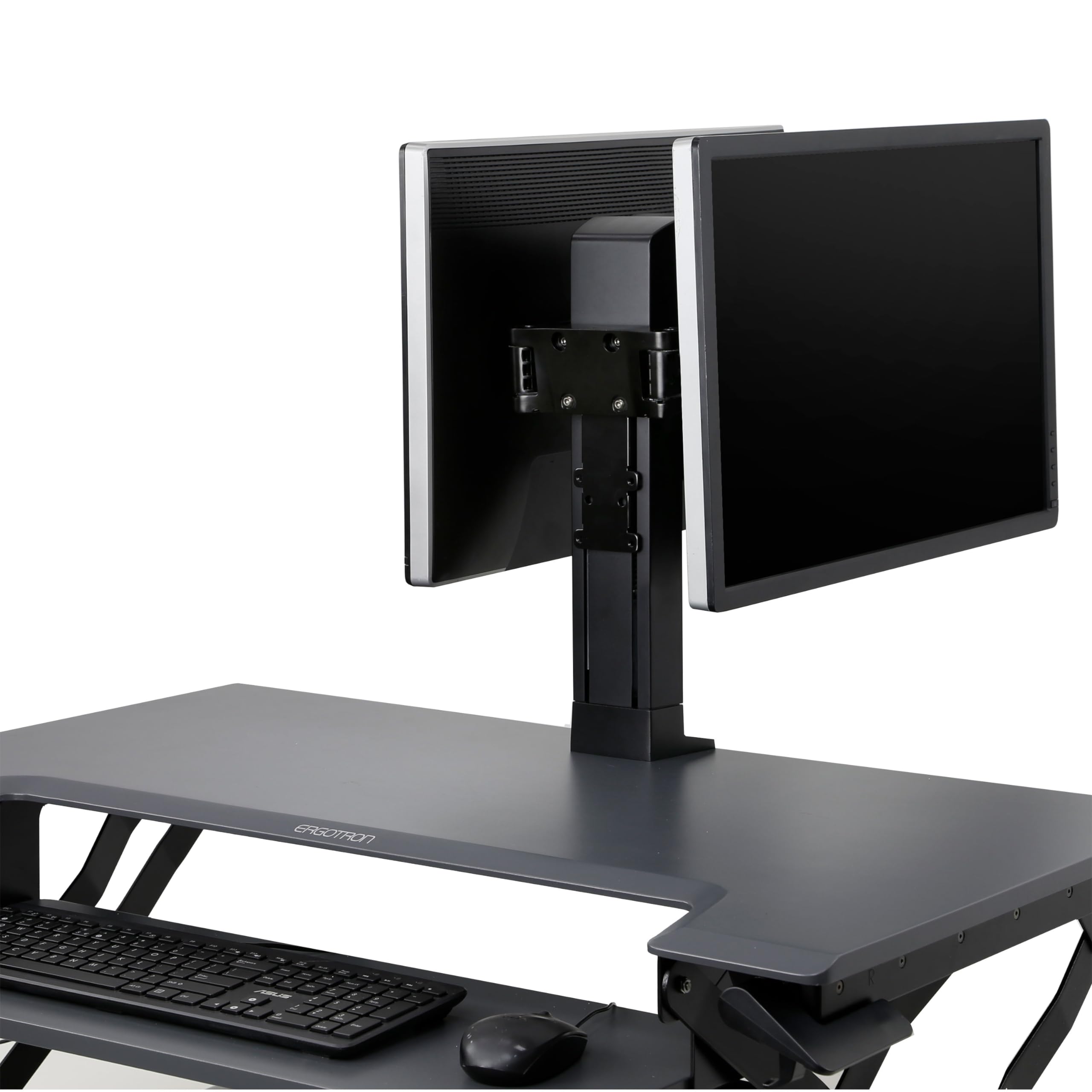 Ergotron – Dual Monitor Double Hinged Bow – Add-on for WorkFit Monitor Kits