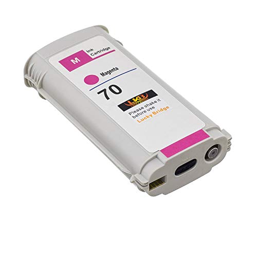 LKB 6PK Compatible HP70 Ink Cartridge Replacement with 130ML Use with HP Designjet Z2100 Z5200 Z3200 Z3100 Z5400 (6 Pack HP70) –US