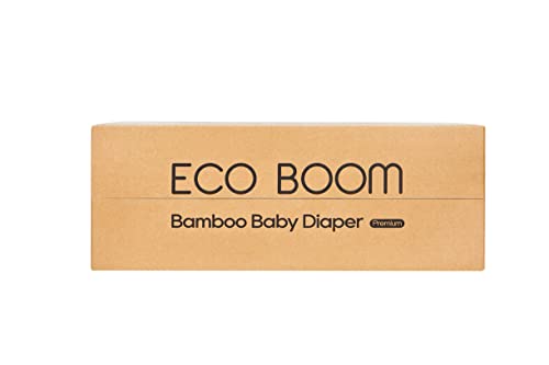 ECO BOOM Diapers, Baby Bamboo Viscose Diapers, Eco-Friendly Natural Soft Disposable Nappies for Infant, Size 4 Suitable for 20 to 31lb (Large - 60 Count)