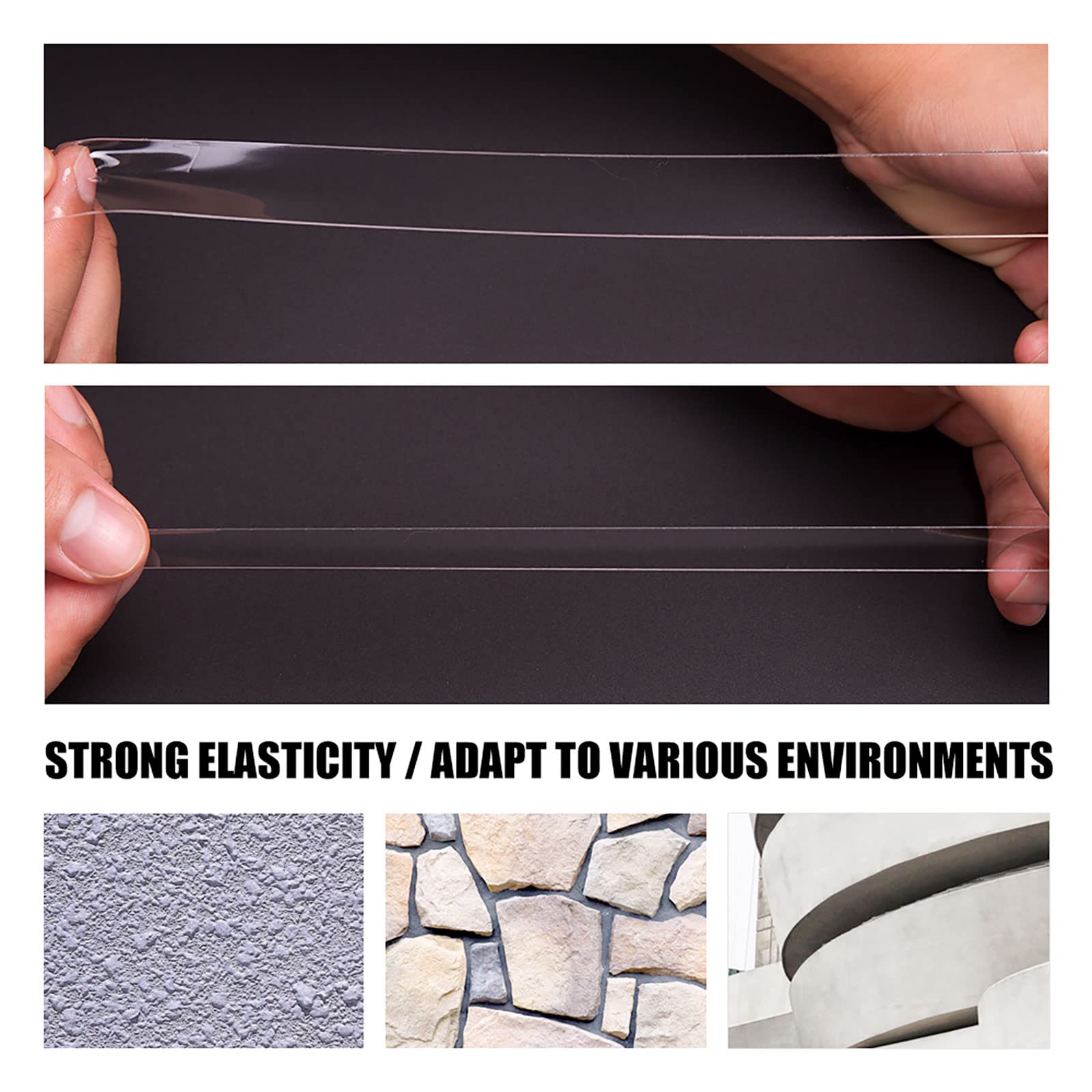 Maxwel Manufacturing Double Sided Tape Heavy Duty - 1/2" 10' Transparent Strong Adhesive Removable Double Sided Mounting Tape for Home Decor,Wall Decor,Room Decor,Office Decor(Pack of 1 Roll)