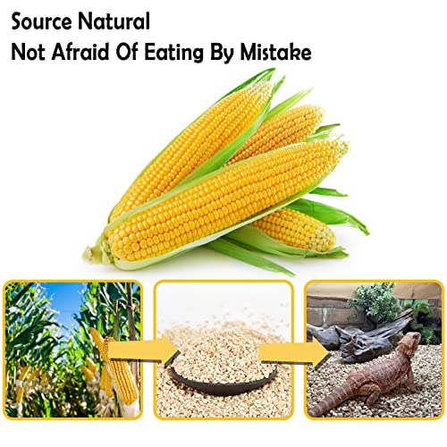 BNOSDM Natural Corn Cob Bedding Reptile Habitat Substrate Clean Natural Terrarium Bedding for Lizard Bearded Dragon Gecko Chameleon Tortoise and Small Animals