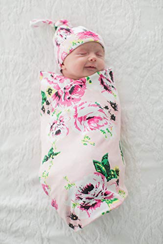 Baby Be Mine Maternity Nursing Delivery Robe & Baby Girl Swaddle Blanket Set with Daddy T-Shirt (Small/Medium Robe -Large Tshirt, Amelia)