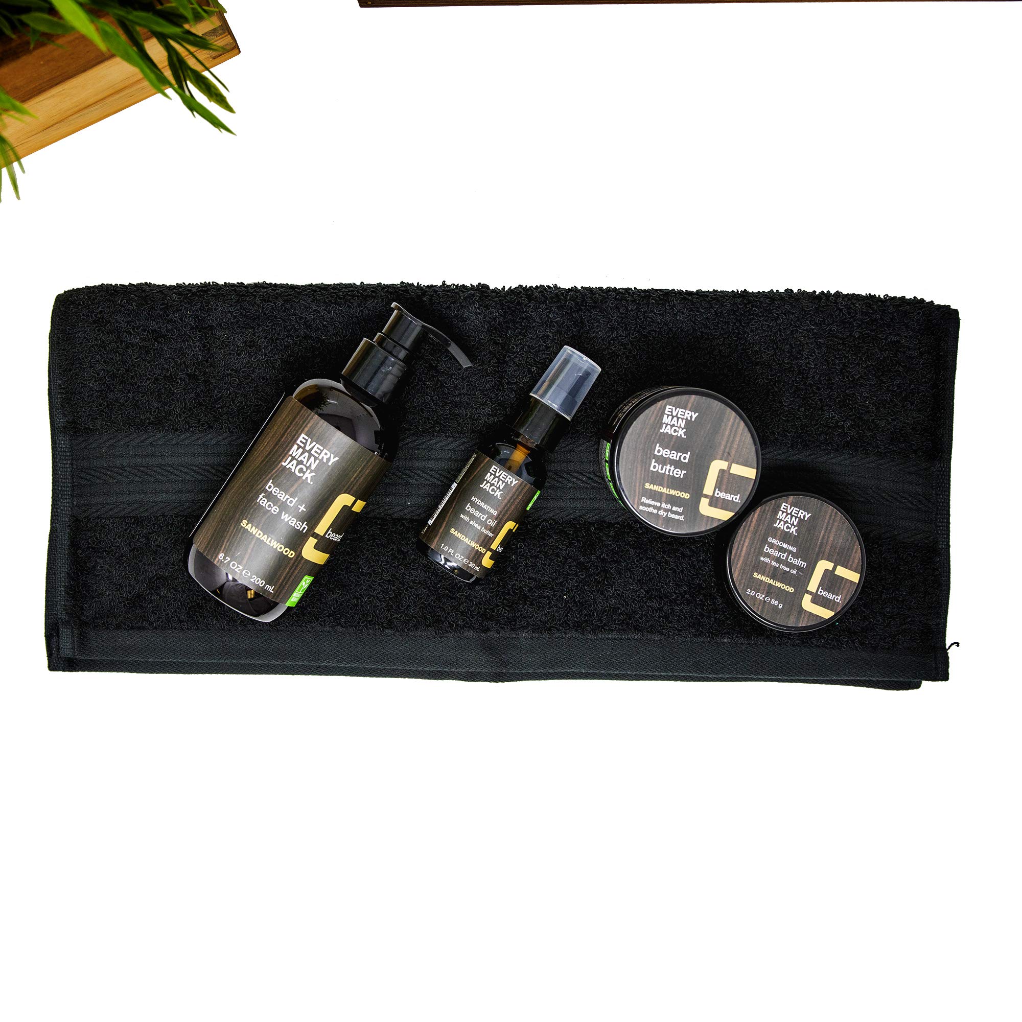 Every Man Jack Beard Balm - Subtle Sandalwood Fragrance - Moisturizes, Protects, and Strengthens Your Beard - Naturally Derived with Tea Tree Oil, Shea Butter, and Jojoba - 2.0 - Fluid Ounces