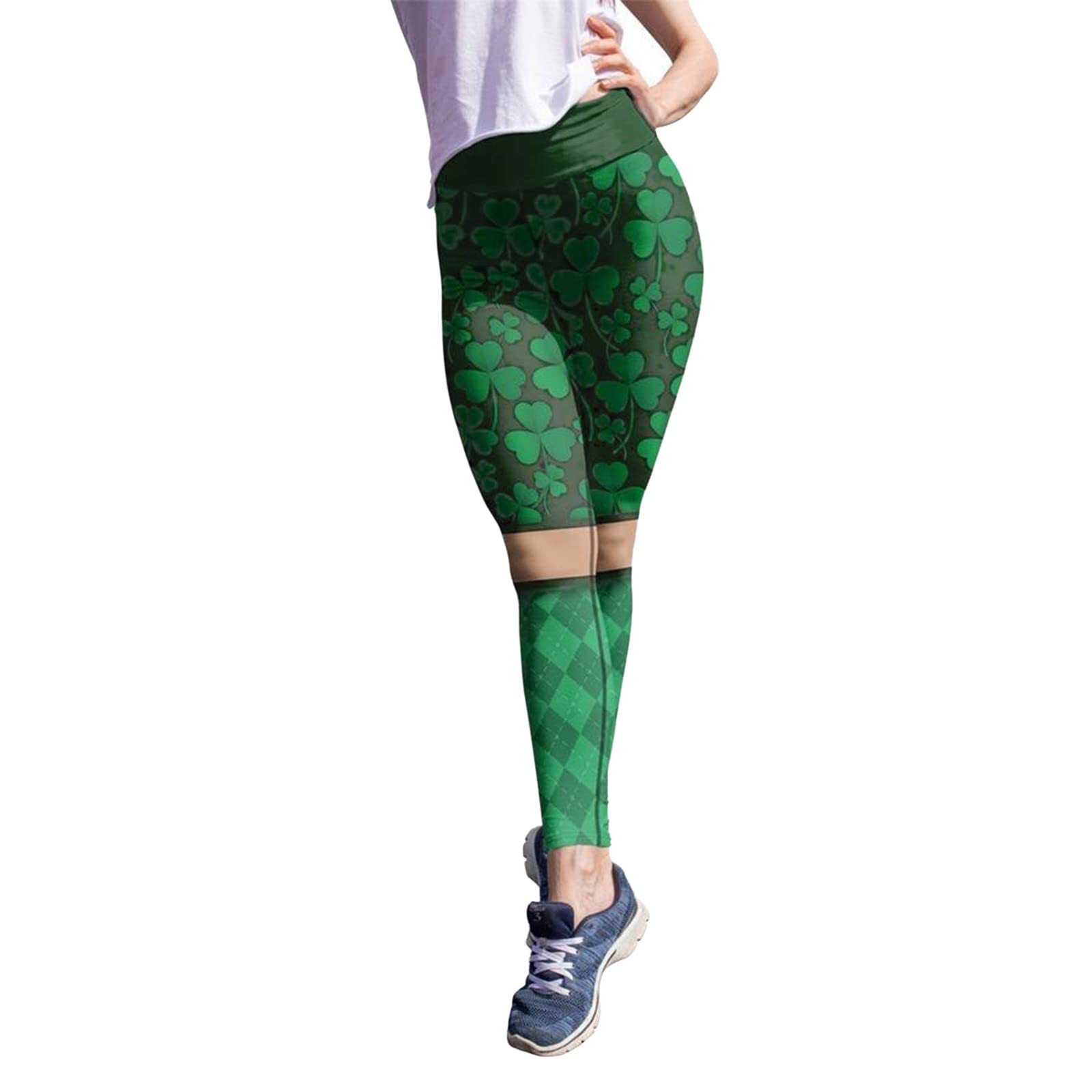 Bblulu Trendy Design Workout Leggings - Novelty Graphic Printed Cute Patterns Tights Slimming Full-Length Yoga Pants