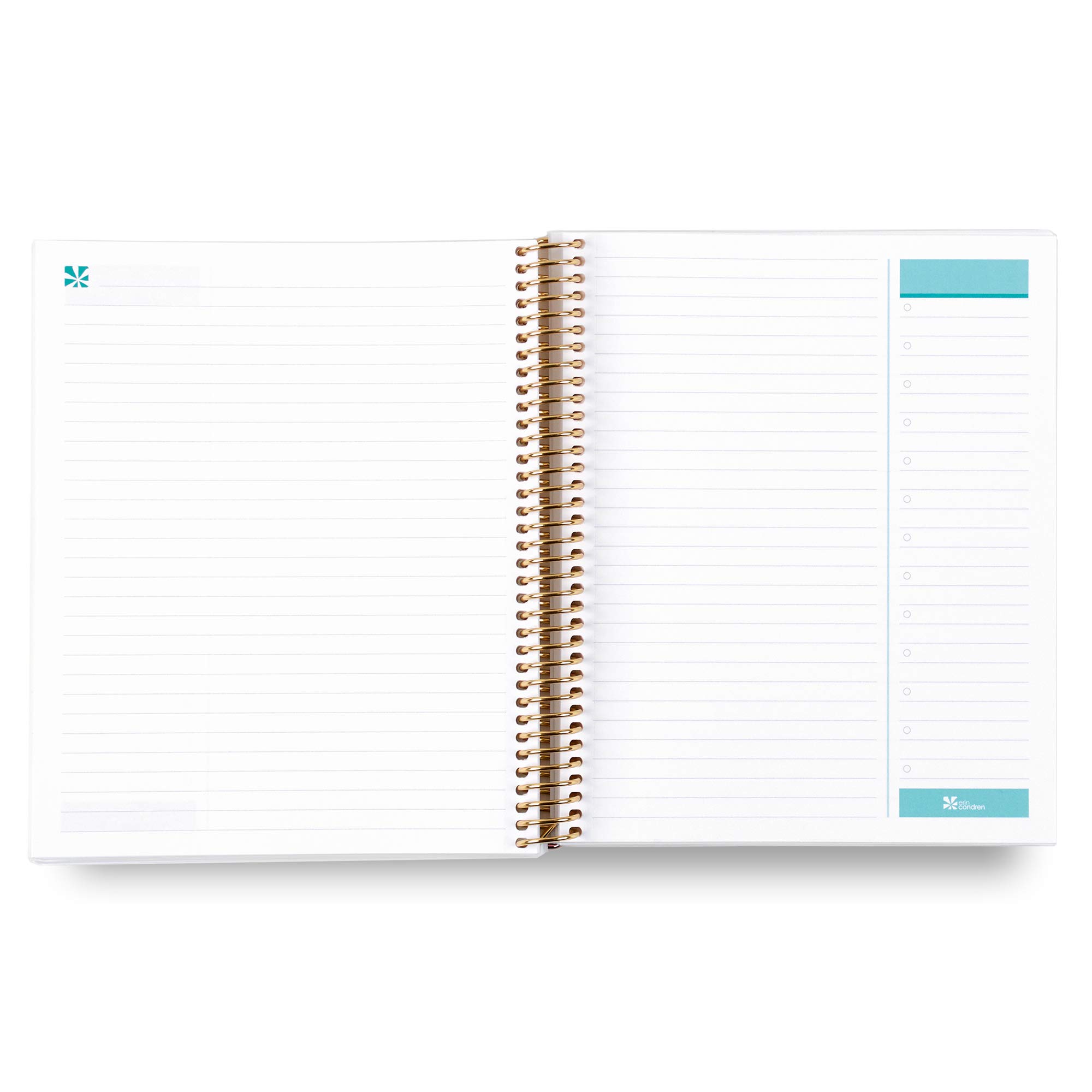 8.5" x 11" Spiral Bound Productivity Notebook - Hello Kitty Flower Power. 160 Lined Page & to Do List Organizer Notebook. 80Lb Thick Mohawk Paper. Stickers Included by Erin Condren.