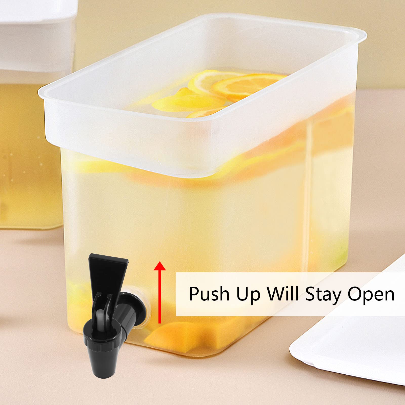 Rierdge 2 Pcs BPA-Free Replacement Cooler Faucet Water Bottle Jug, Water Dispenser Tap Set Reusable Spigot Spout Water Beverage Lever Pour Dispenser Valve Water Crock Tap (Black)