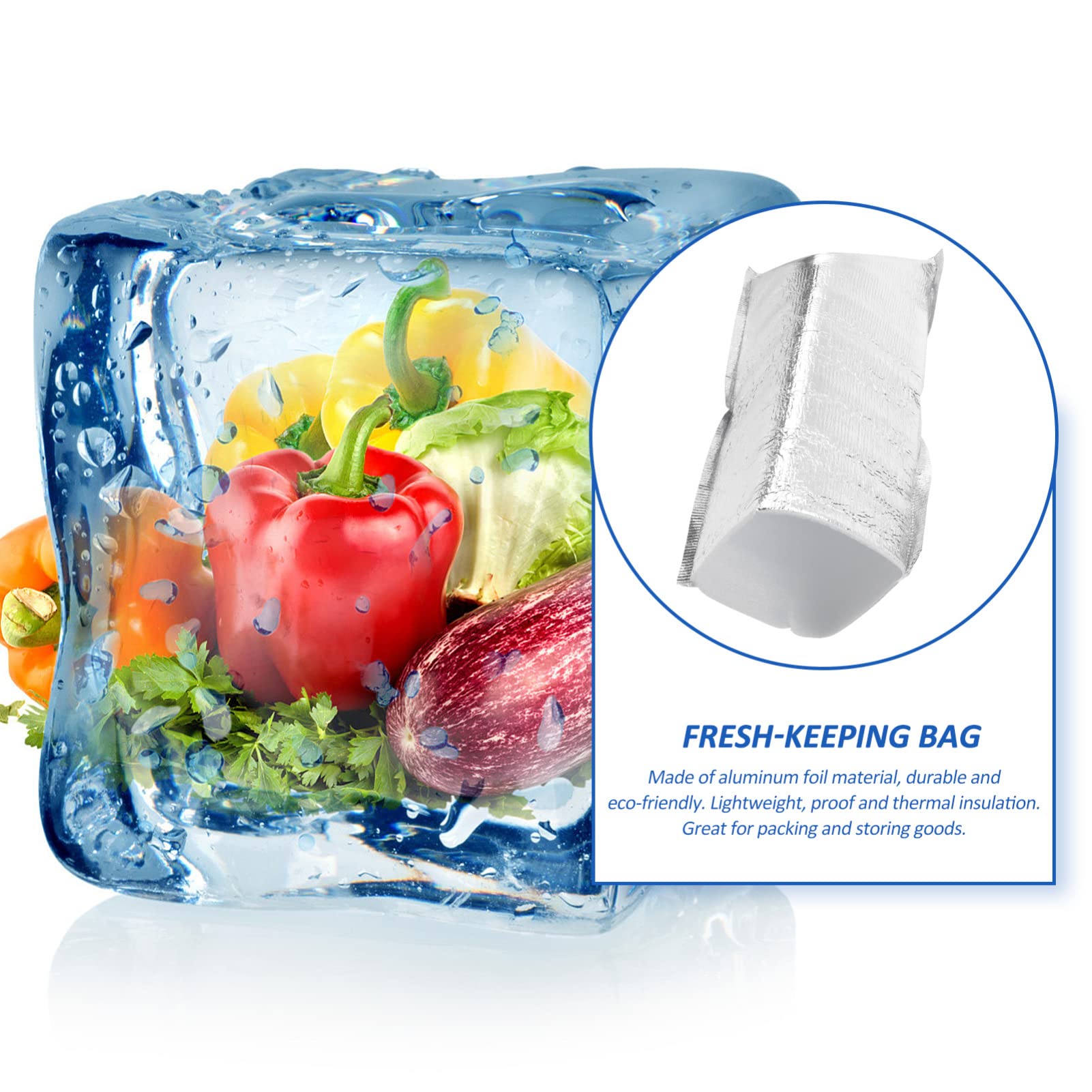 40 pcs Thermal Insulated Bubble Mailers Disposable Insulation Shipping Bags Thermal Box Liners Thermal Padded Envelopes Insulation Bag for Food Fruit Take- out