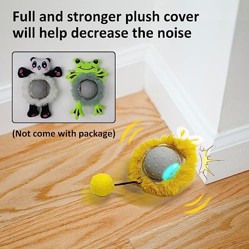 AUKL Interactive Cat Toys Ball with Super Driver, Motion Activate Electric Cat Toy Recommend on Wool Carpet (Robot)