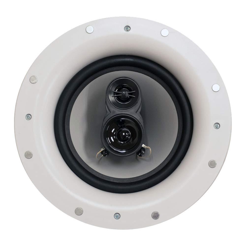 Acoustic Audio by Goldwood CSic84 Frameless 8" in Ceiling 5 Speaker Set 3 Way Home Theater Speakers, White, (Model: CSic84-5S)