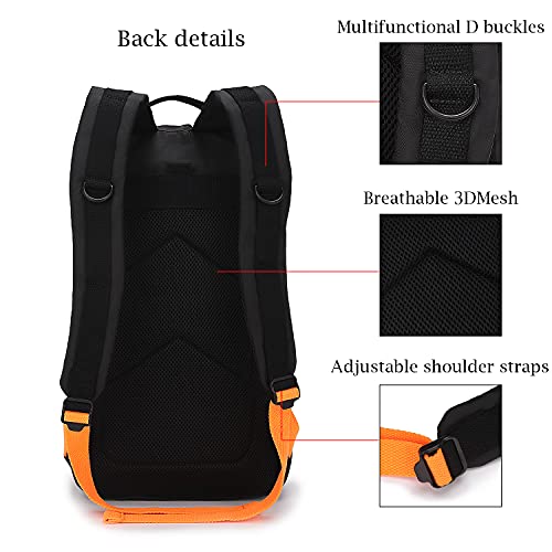 BE SMART Hiking Outdoor Travel Backpack with Cyberpunk Design, Water-Resistant Laptop Daypack Book Bag with Multi-Layer for Men & Woman (Black)