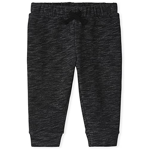 The Children's Place baby boys And Toddler Boy Active Fleece Jogger Sweatpants, Black, 12-18 Months US