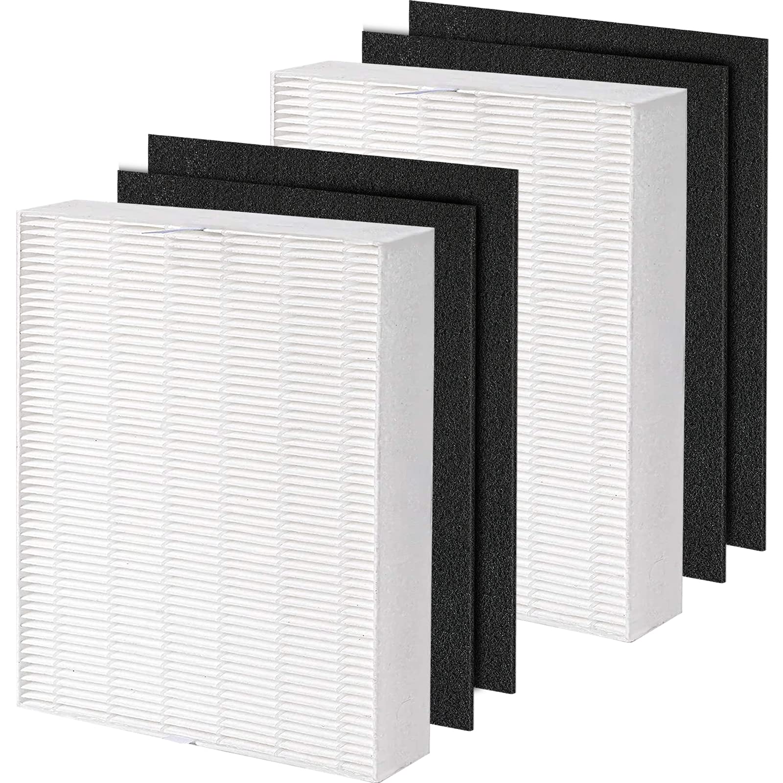 Mchillnet Air108 Filter Replacement Compatible with AirInstinct Air Purifiers 75, 100, 108, 150, 200, Including 2 Ture HEPA Filters and 4 Carbon Filters