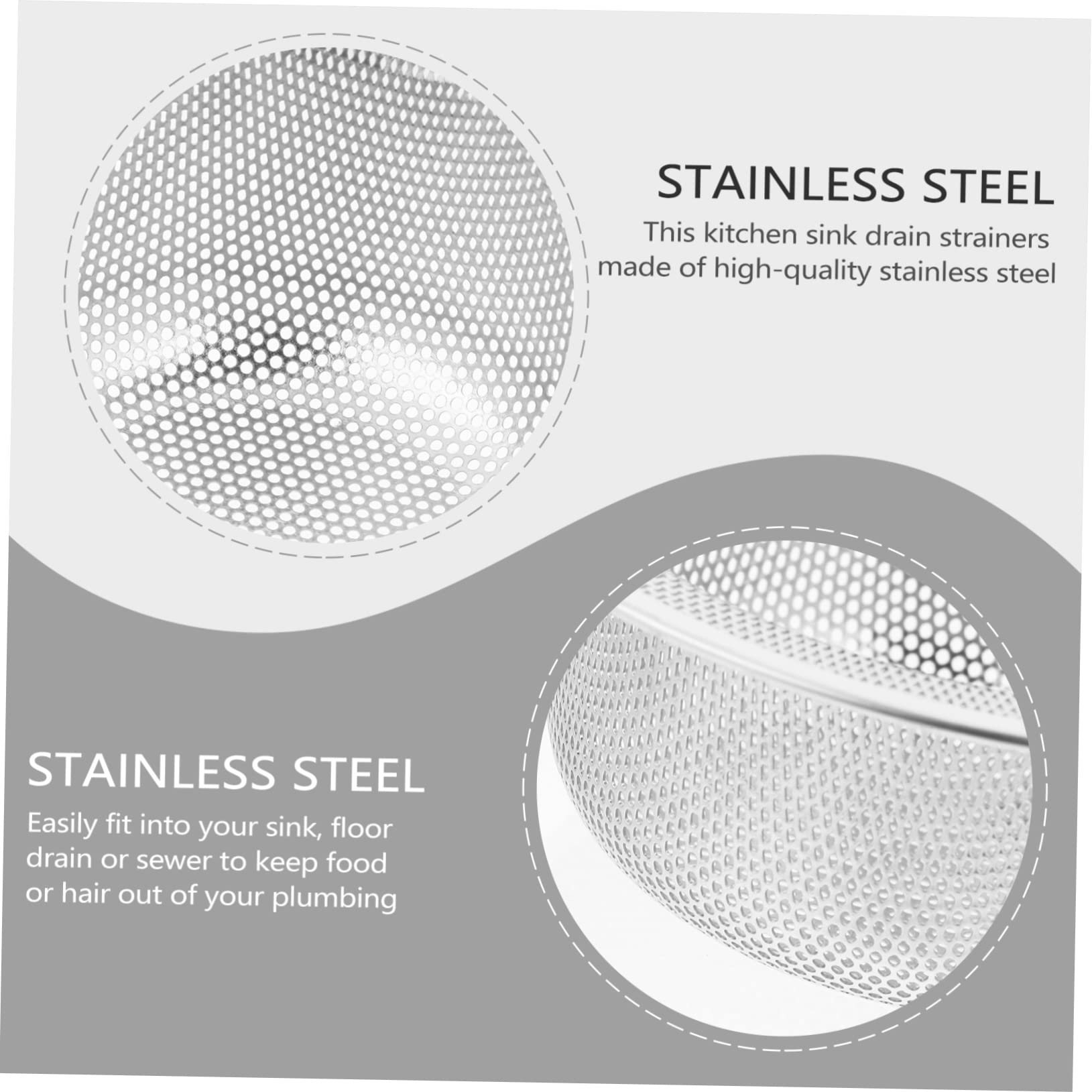 Uonlytech Filter Sink Catcher Drain Kitchen Sink Strainer with Handle Kitchen Hair Kitchen Sink Strainer Stopper Sink Food Catcher Bath Sink Kitchen Accessories Tub Protector Stainless Steel