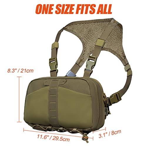 FEIWOOD GEAR Chest Pack Tactical Chest Bag with Concealed Pistol Holster for Hunting Shooting Fishing Camping