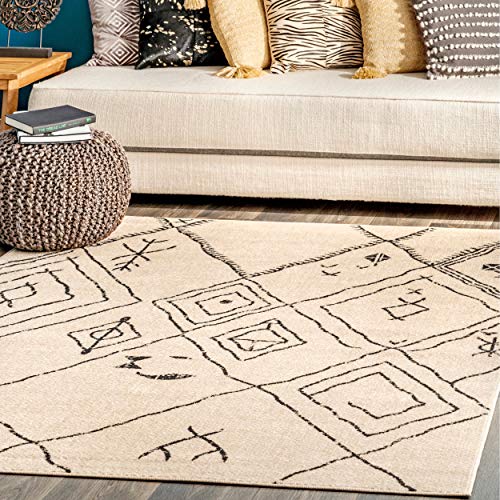nuLOOM Nobu Modern Tribal Area Rug, 3' x 5', Beige
