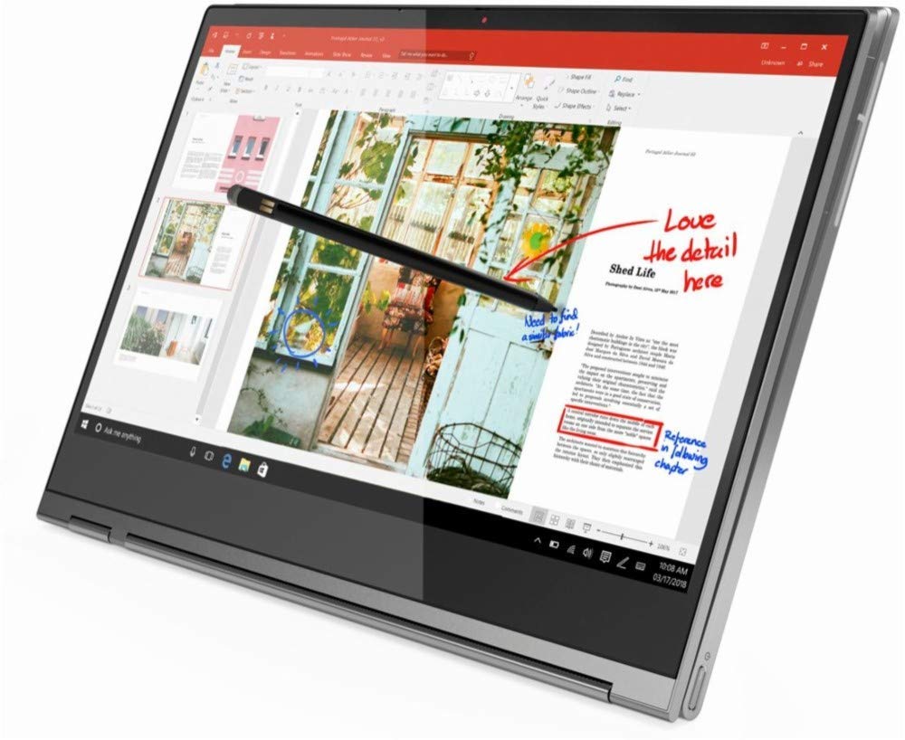 Lenovo 2019 Yoga C930 2-in-1 13.9" FHD Touch-Screen Laptop - Intel i7, 12GB DDR4, 1TB PCIe SSD, 2X Thunderbolt 3, DolbyAtmos Audio, Webcam, WiFi, Active Pen, 3 LBS, 0.6", Windows10, Iron Gray