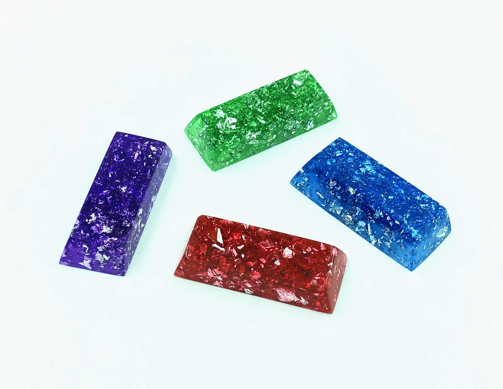 Handmade 2.25u Enter Keycap Thick Resin Translucidus Backlit Key Cap OEM Profile for Cherry MX Gaming Mechanical Keyboard (Blue)